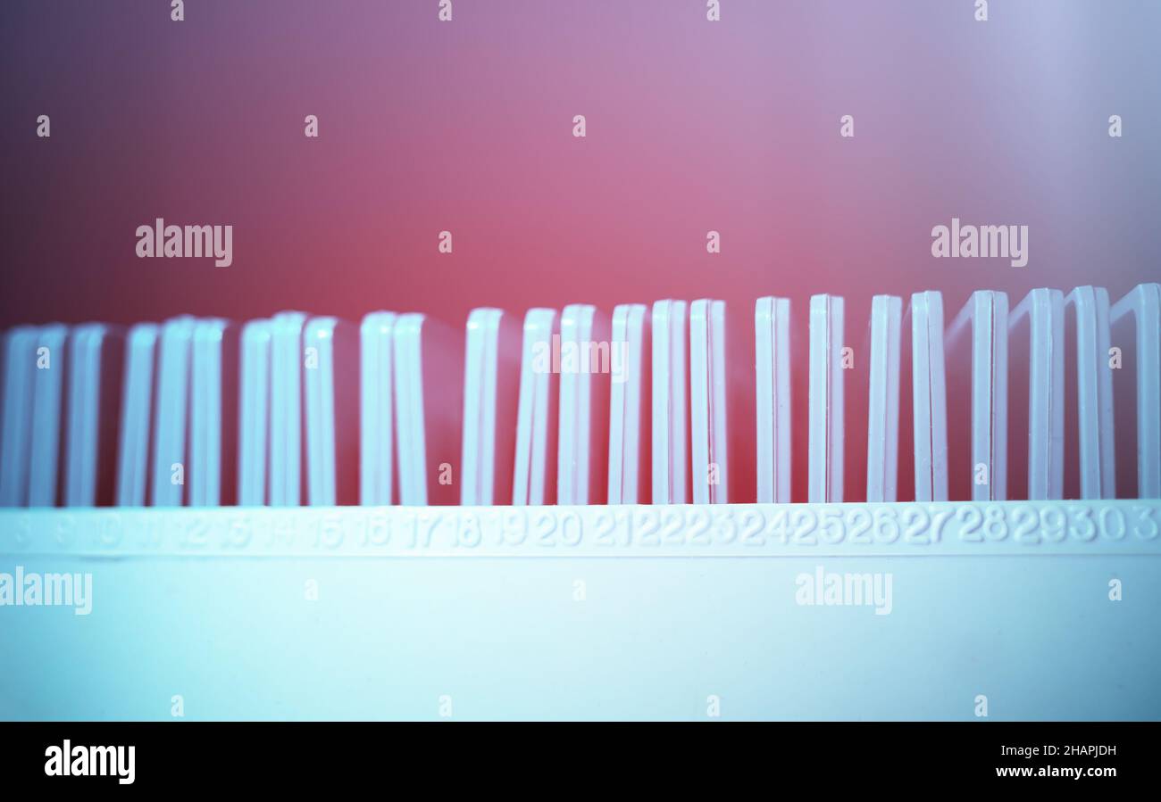 Box of vintage film slides with light leak Stock Photo - Alamy