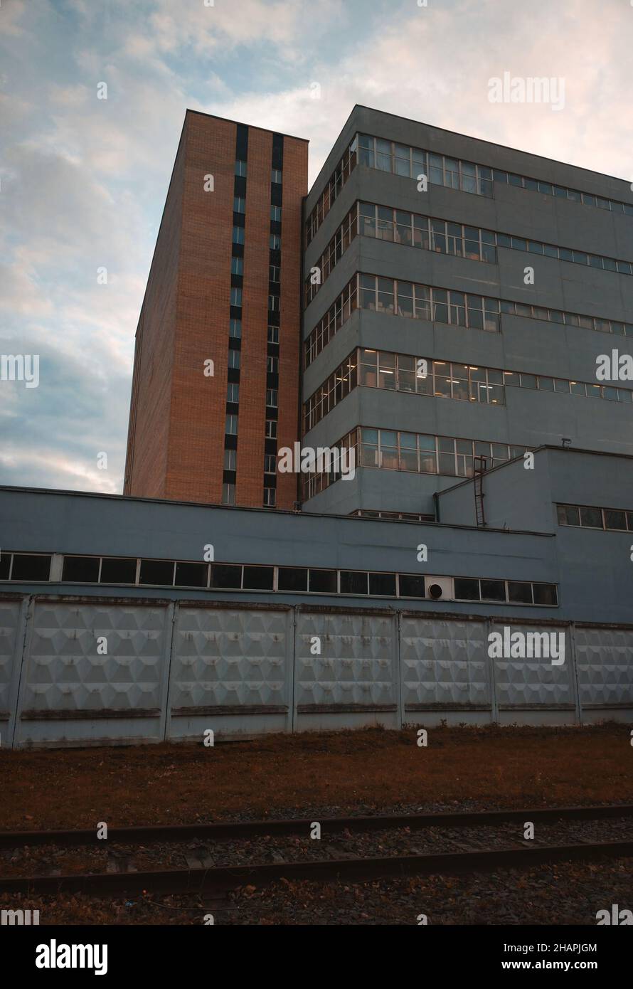 Abandoned factory at Chernobyl industrial background Stock Photo - Alamy