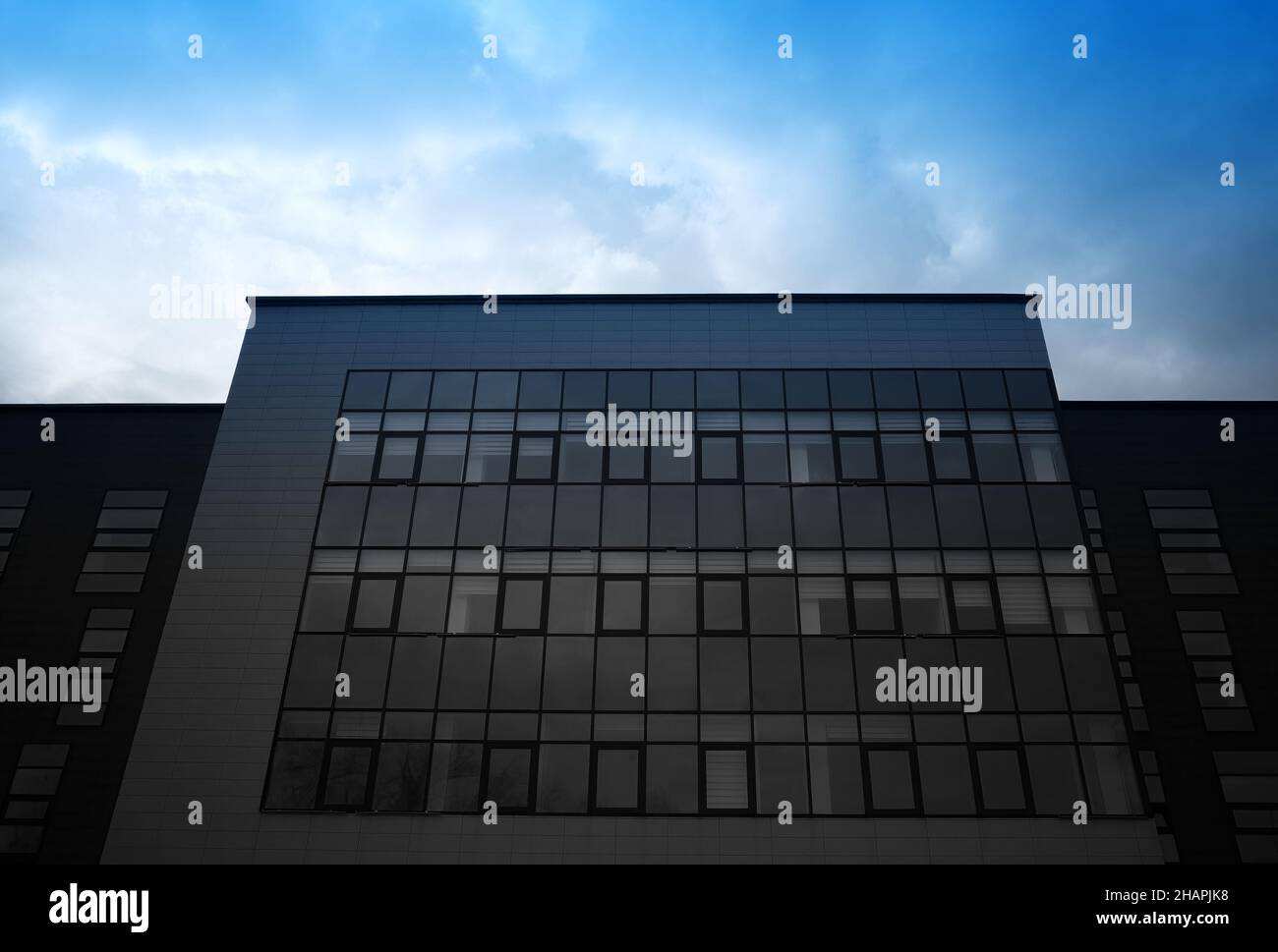 Zombie office covered by blue sky background Stock Photo - Alamy
