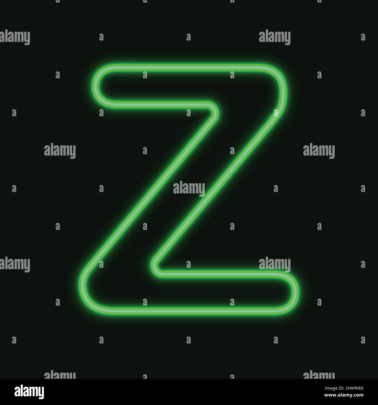 Isolated Neon Letter Z . Night Show Alphabet. vector Illustration. eps ...