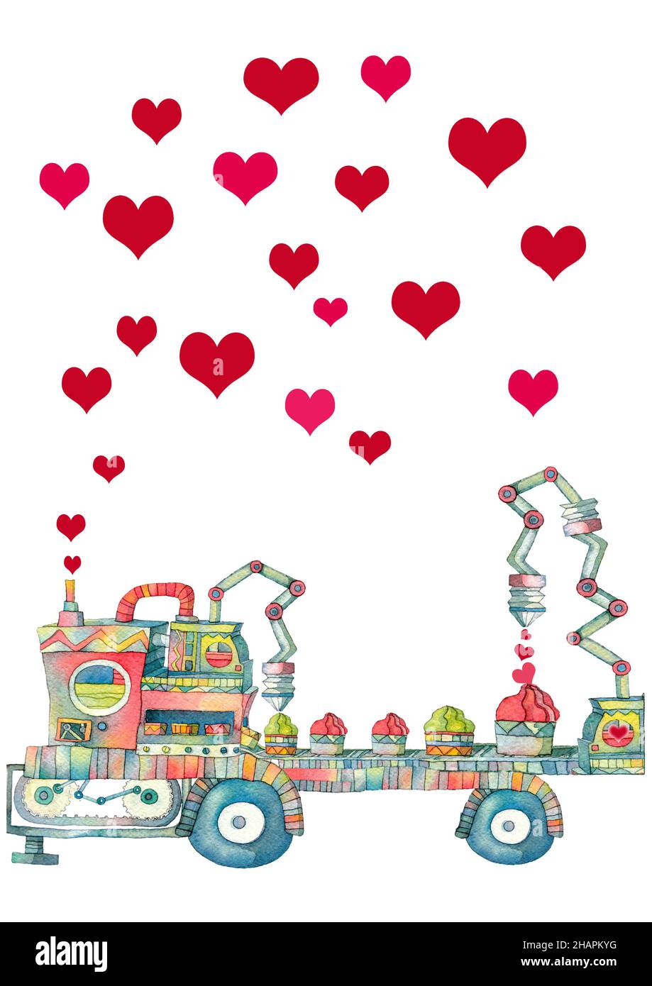 Machine craft colored to make the ice cream to fruit Stock Photo - Alamy