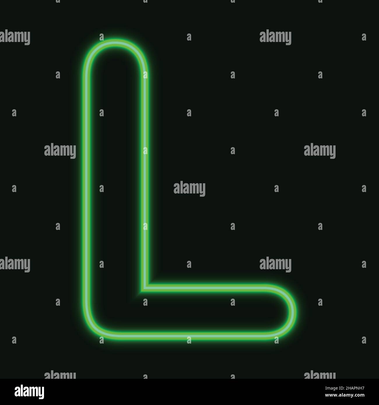 Isolated Neon Letter L . Night Show Alphabet. vector Illustration. eps ...