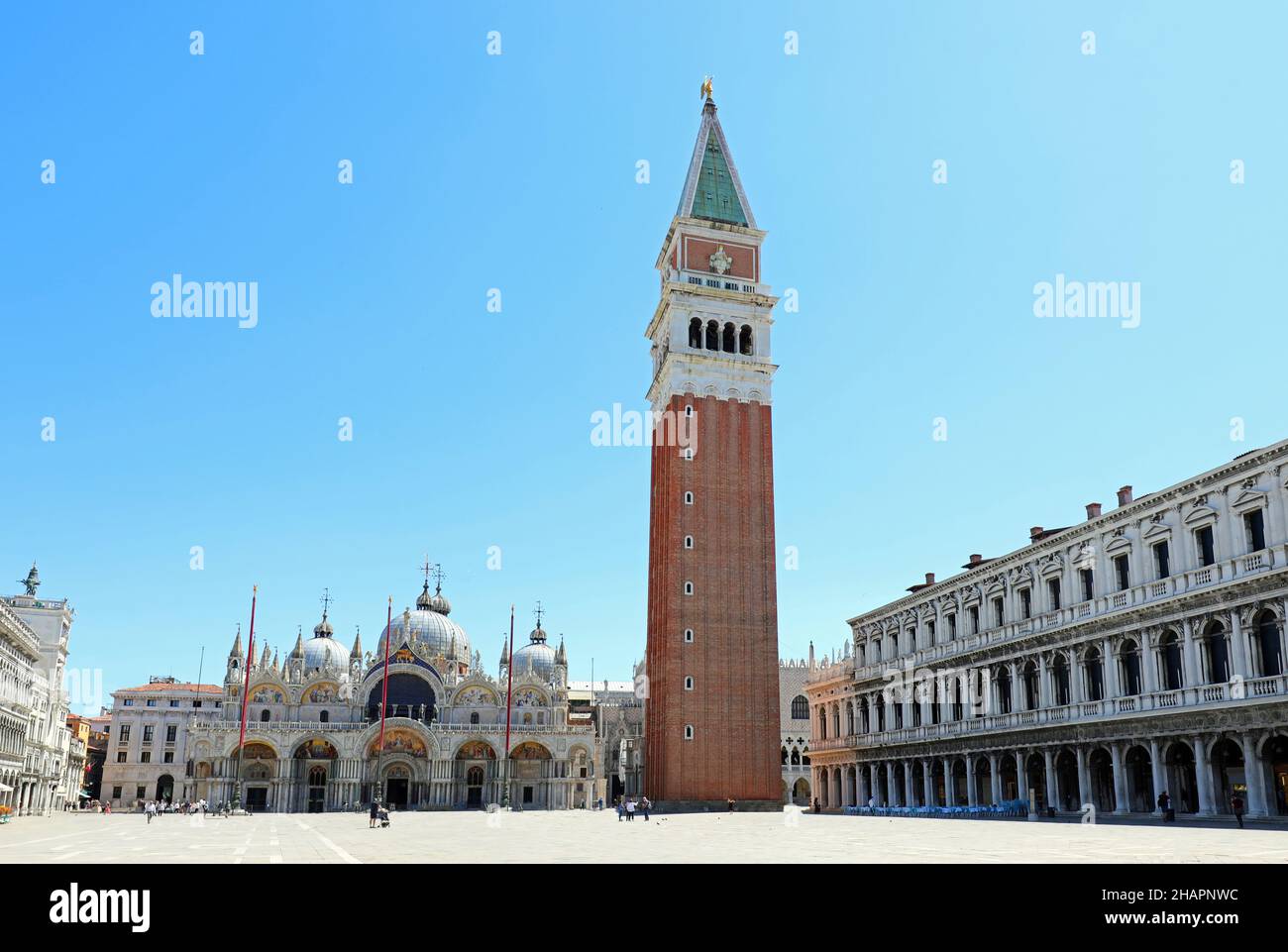 Venice and the famouse square of Saint Mark during italian lockdown ...