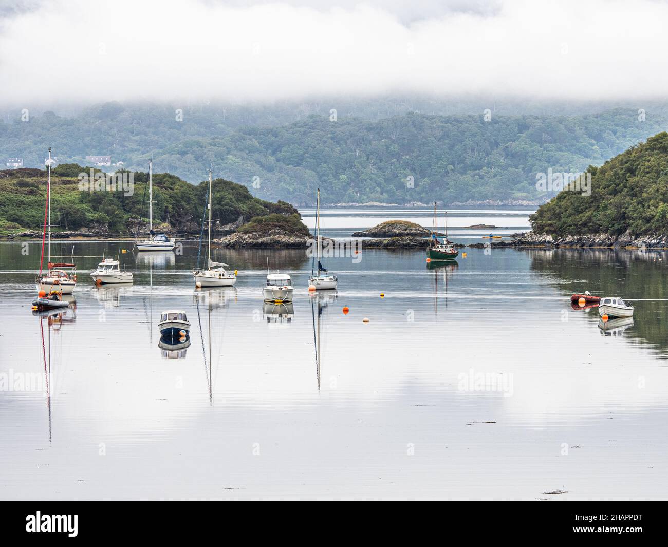 Badachro overlooking Loch Gairloch, in the North West Highlands of ...
