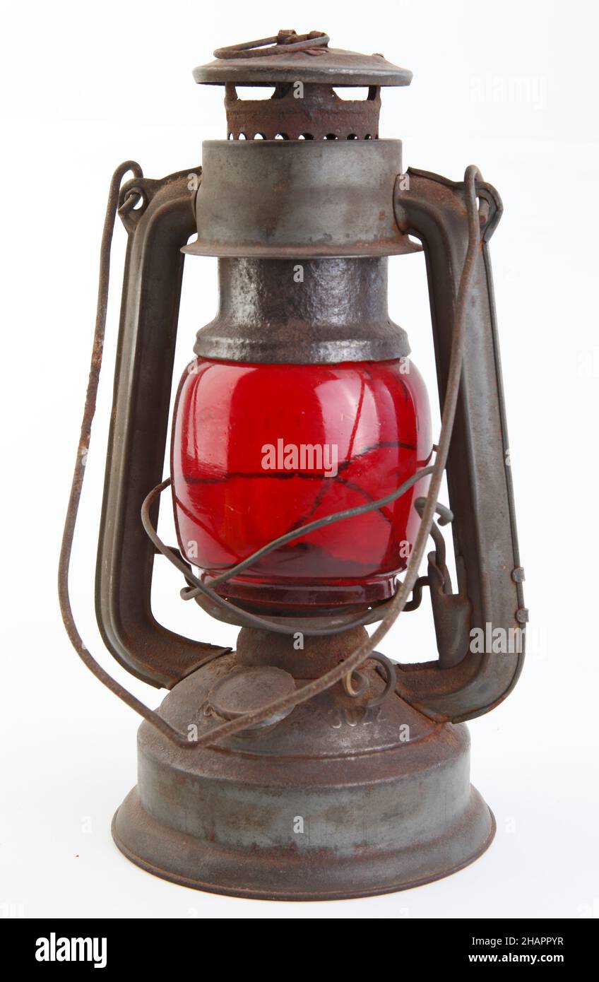 Lantern kerosene oil lamp Stock Photo - Alamy