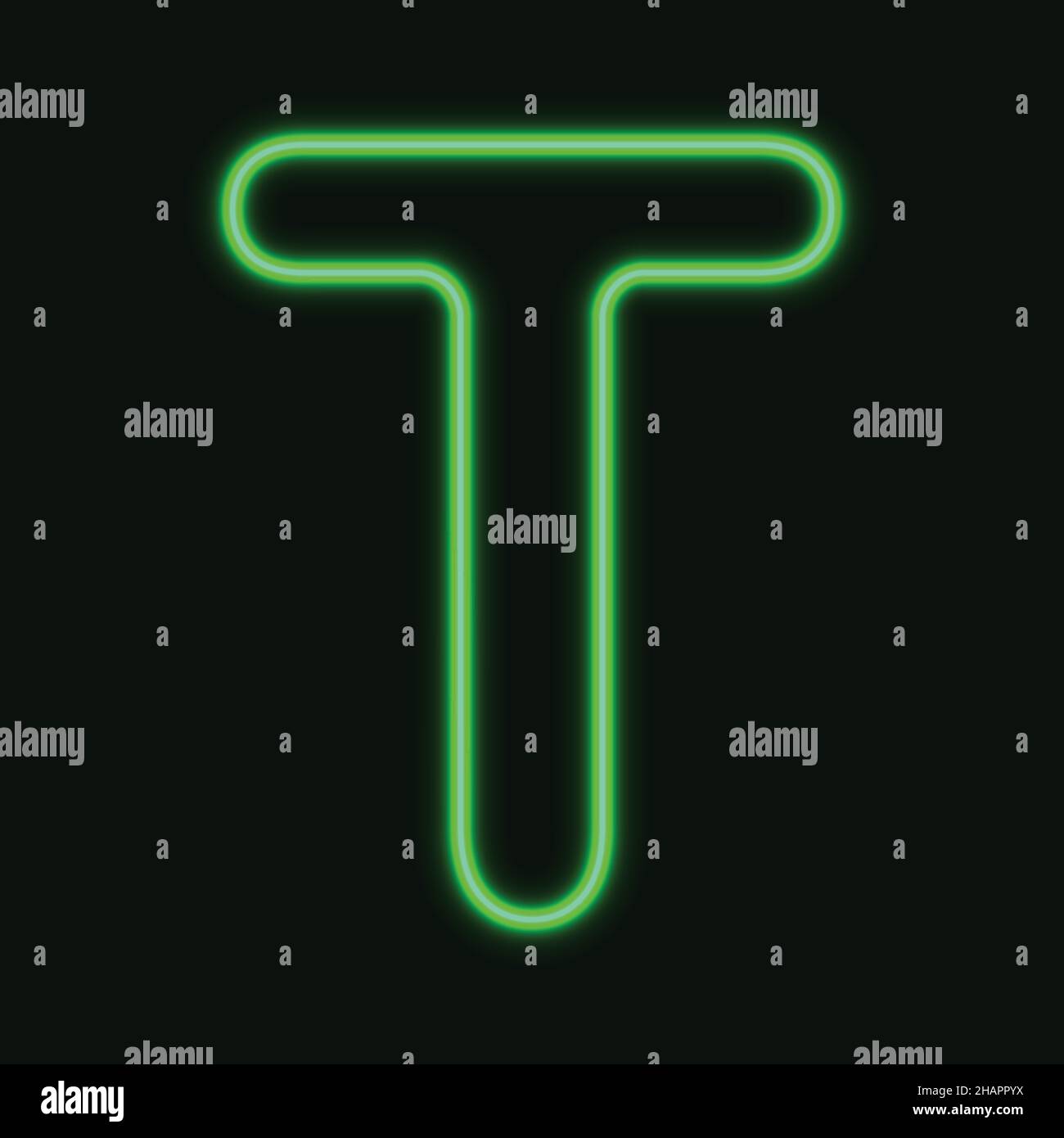 Isolated Neon Letter T . Night Show Alphabet. vector Illustration. eps ...