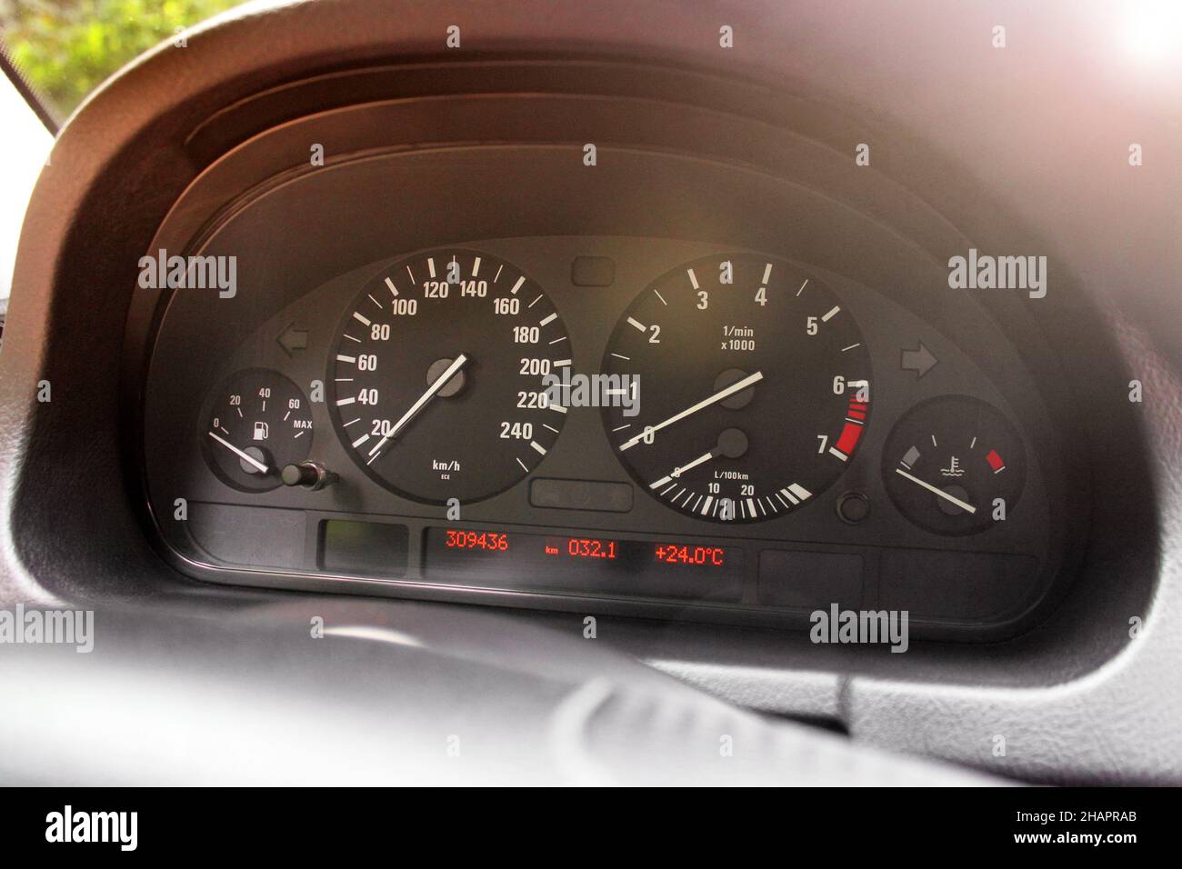 Car dashboard, illuminated panel, speed display Stock Photo - Alamy