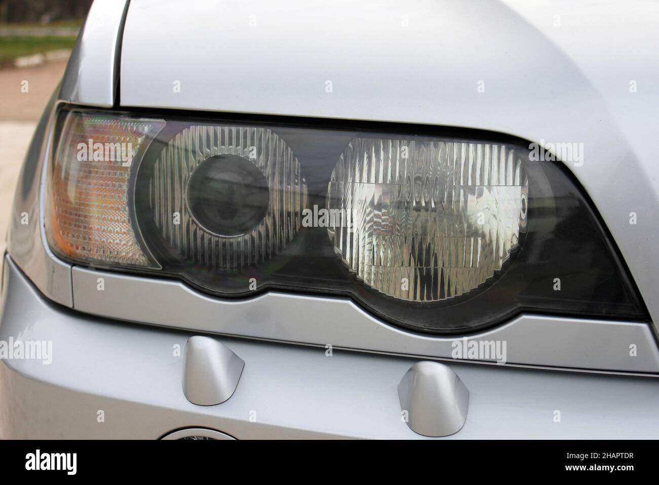 Car headlights. Luxury Headlights. Part of the car Stock Photo - Alamy