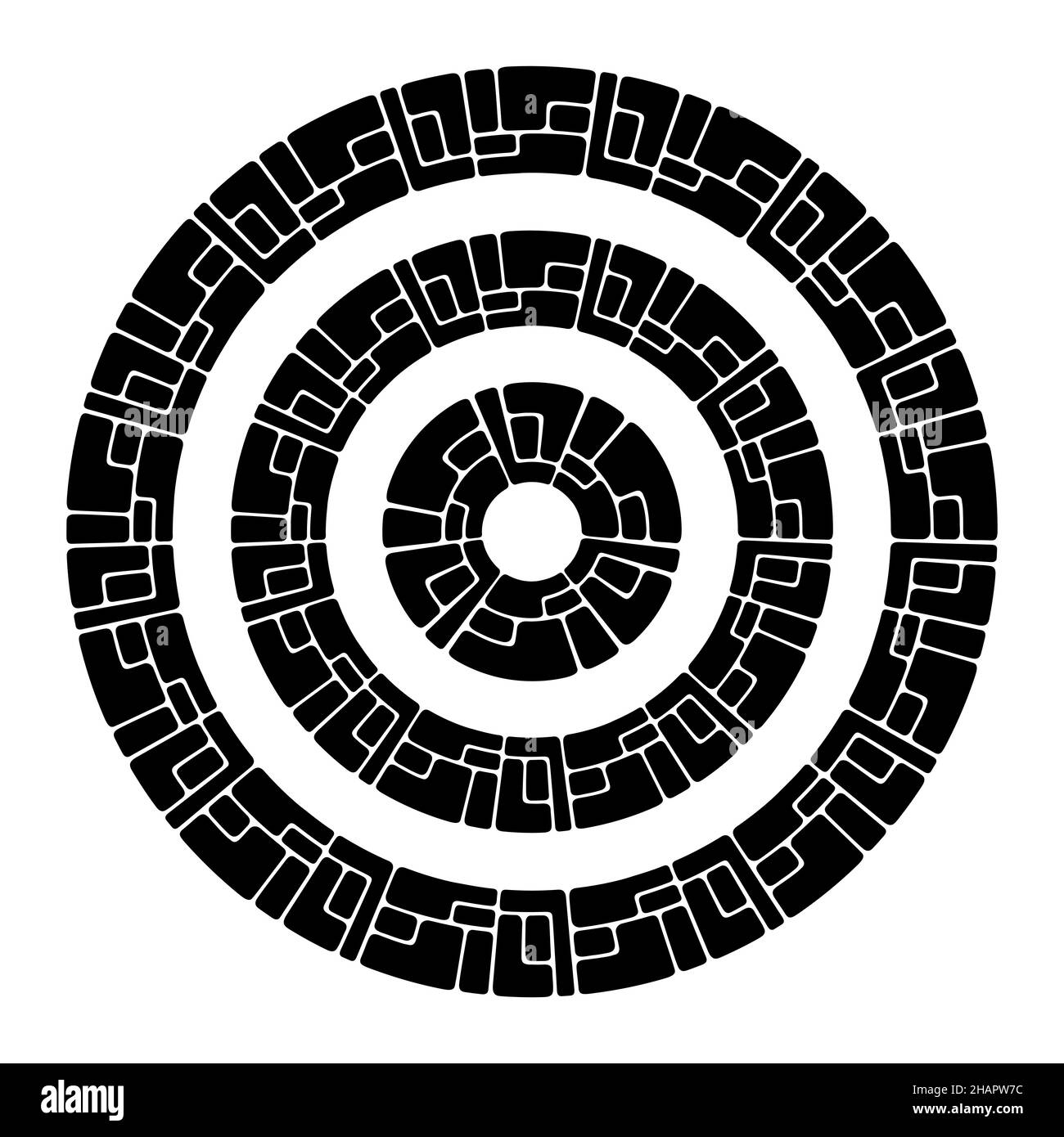 Brick Pattern Circular Stock Vector Images - Alamy