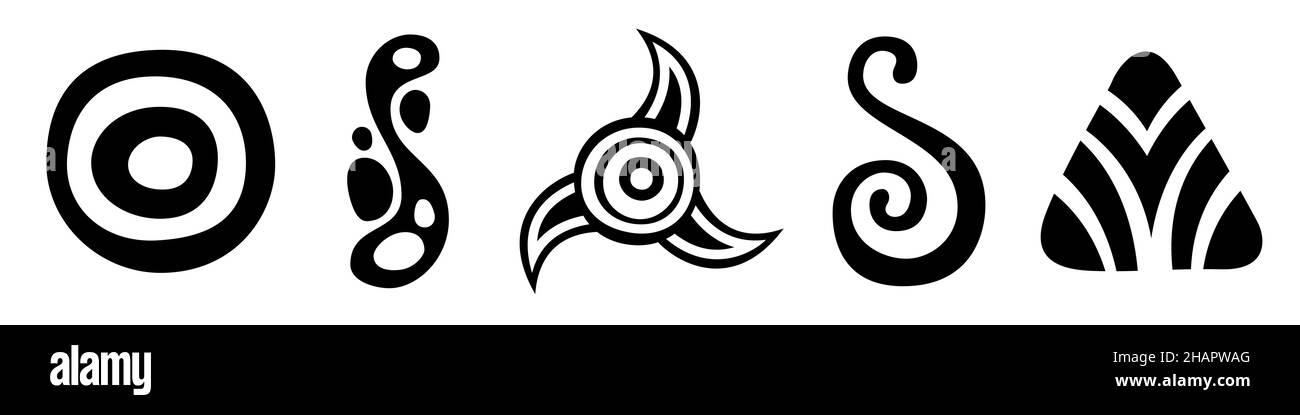 Abstract hand drawn icons set. Vector symbols, icons, isolated on white ...