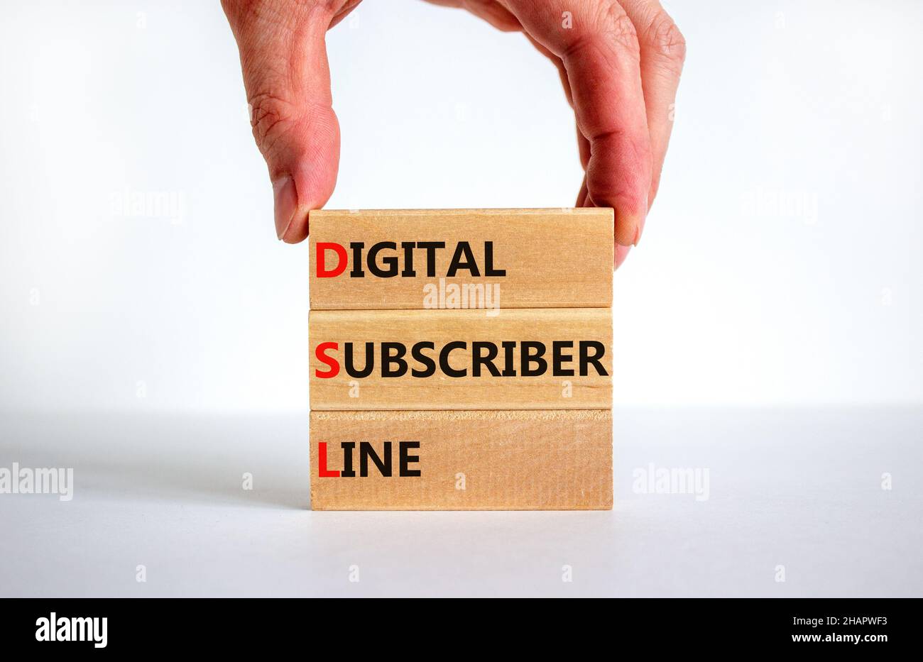 DSL digital subscriber line symbol. Concept words DSL digital ...