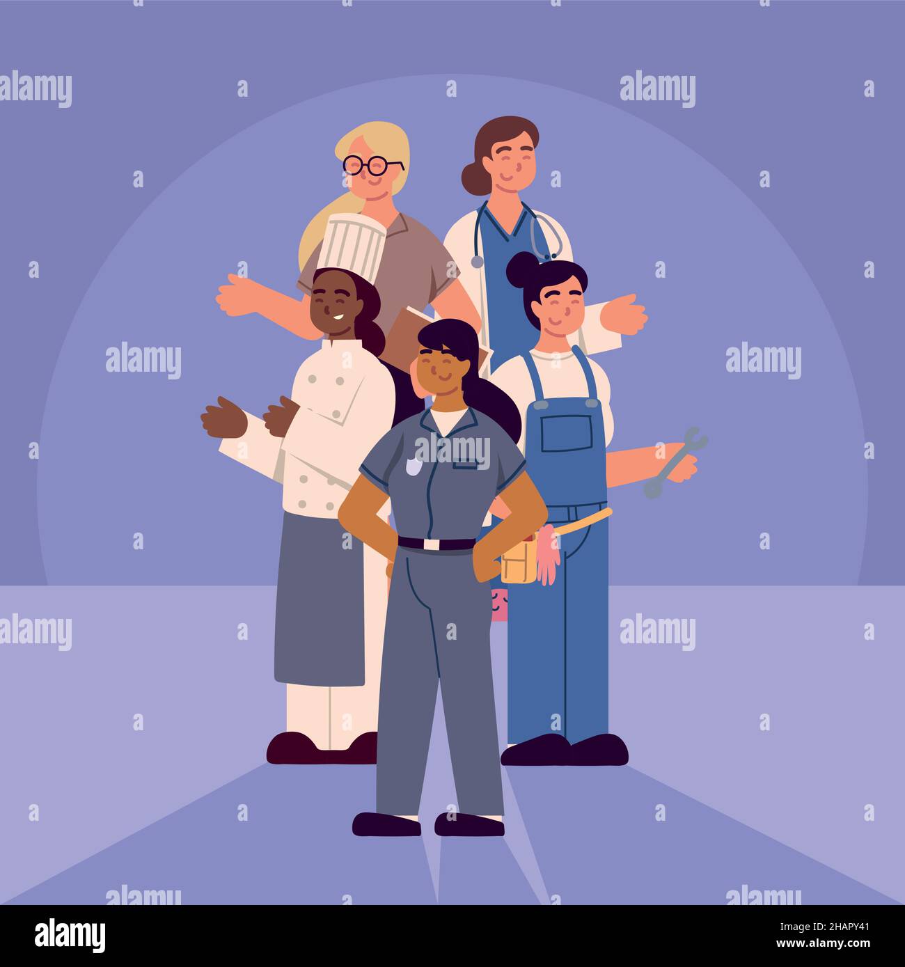 Construction workers staff in Stock Vector Images - Alamy