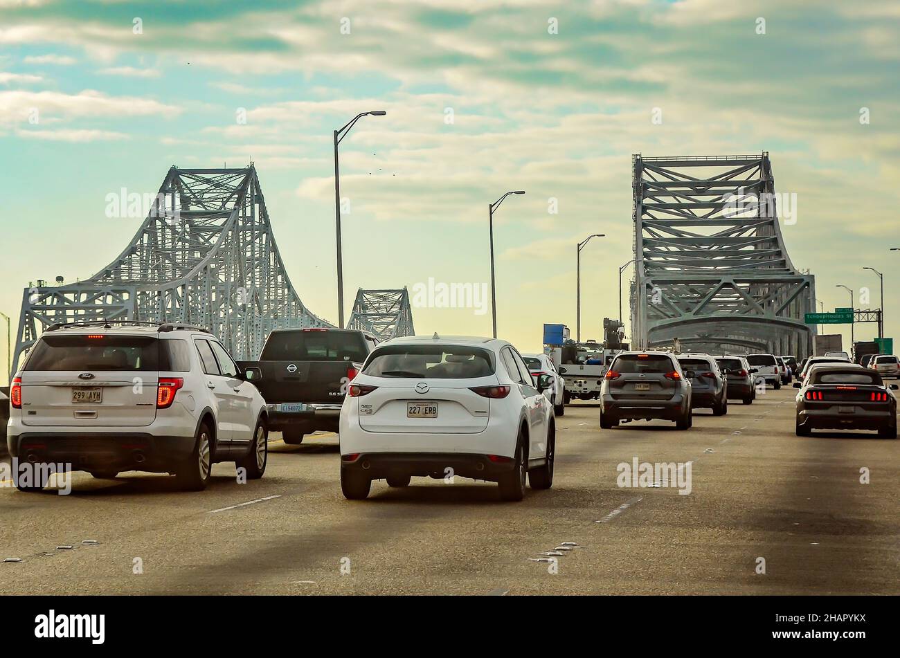The Crescent City Connection is pictured, Dec. 7, 2021, in New Orleans ...