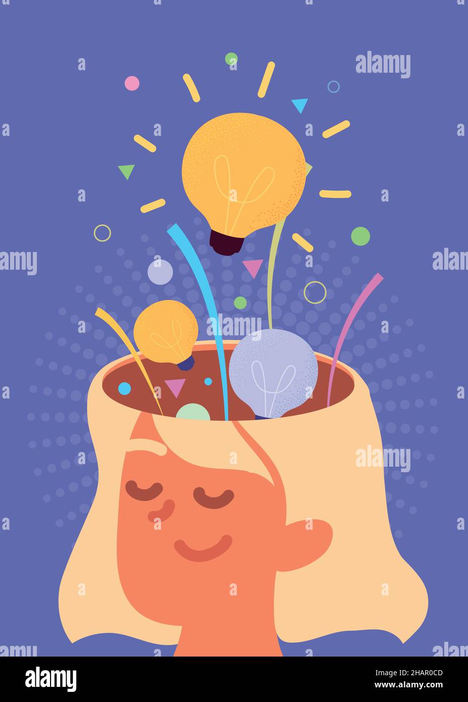 girl think idea Stock Vector Image & Art - Alamy