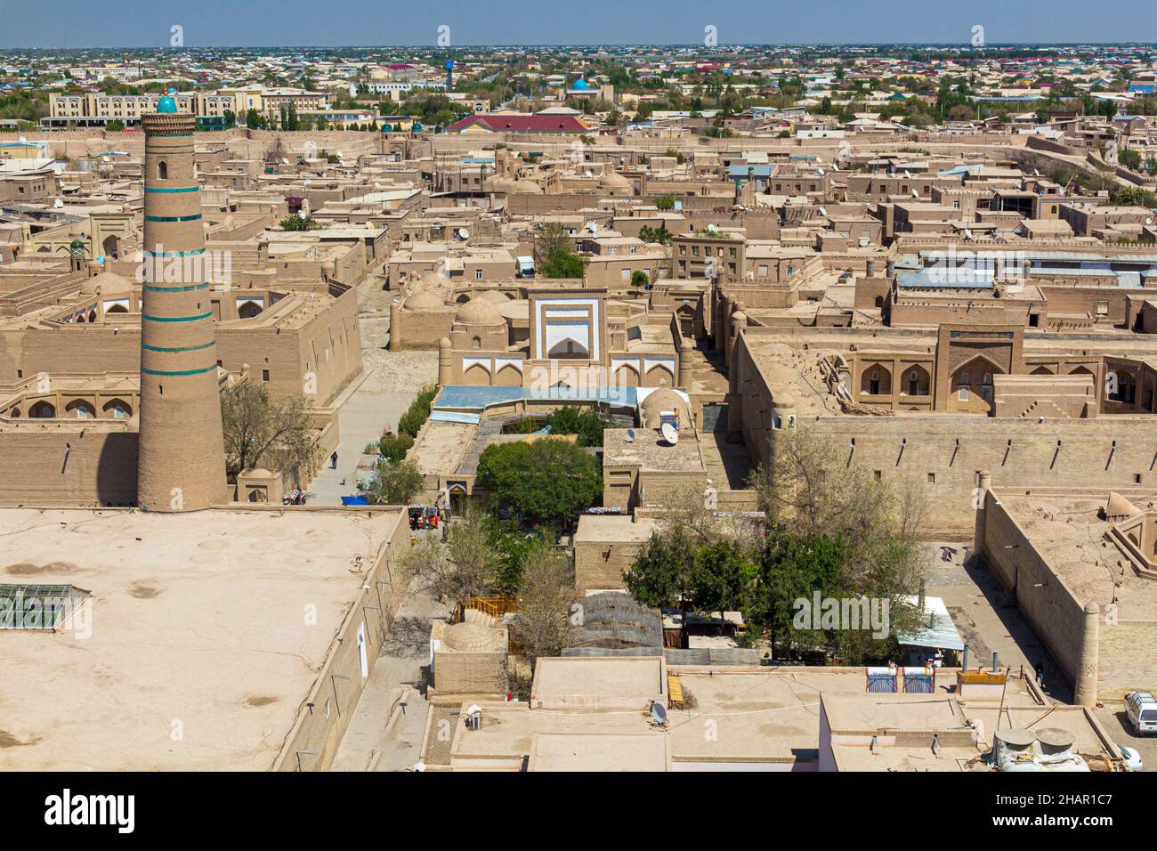 Aerial view of the old town of Khiva, Uzbekistan Stock Photo - Alamy