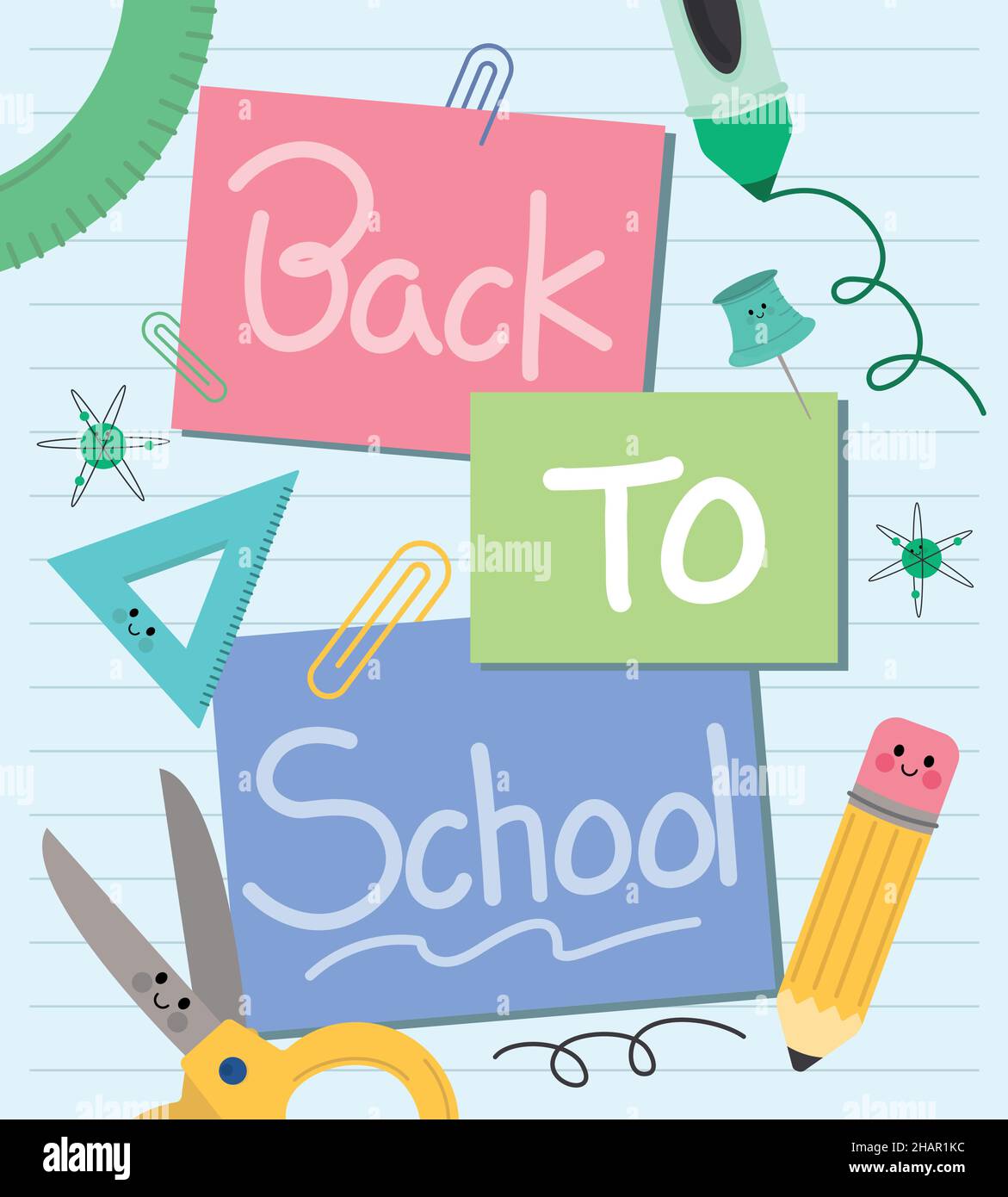 back to school kawaii design Stock Vector Image & Art - Alamy