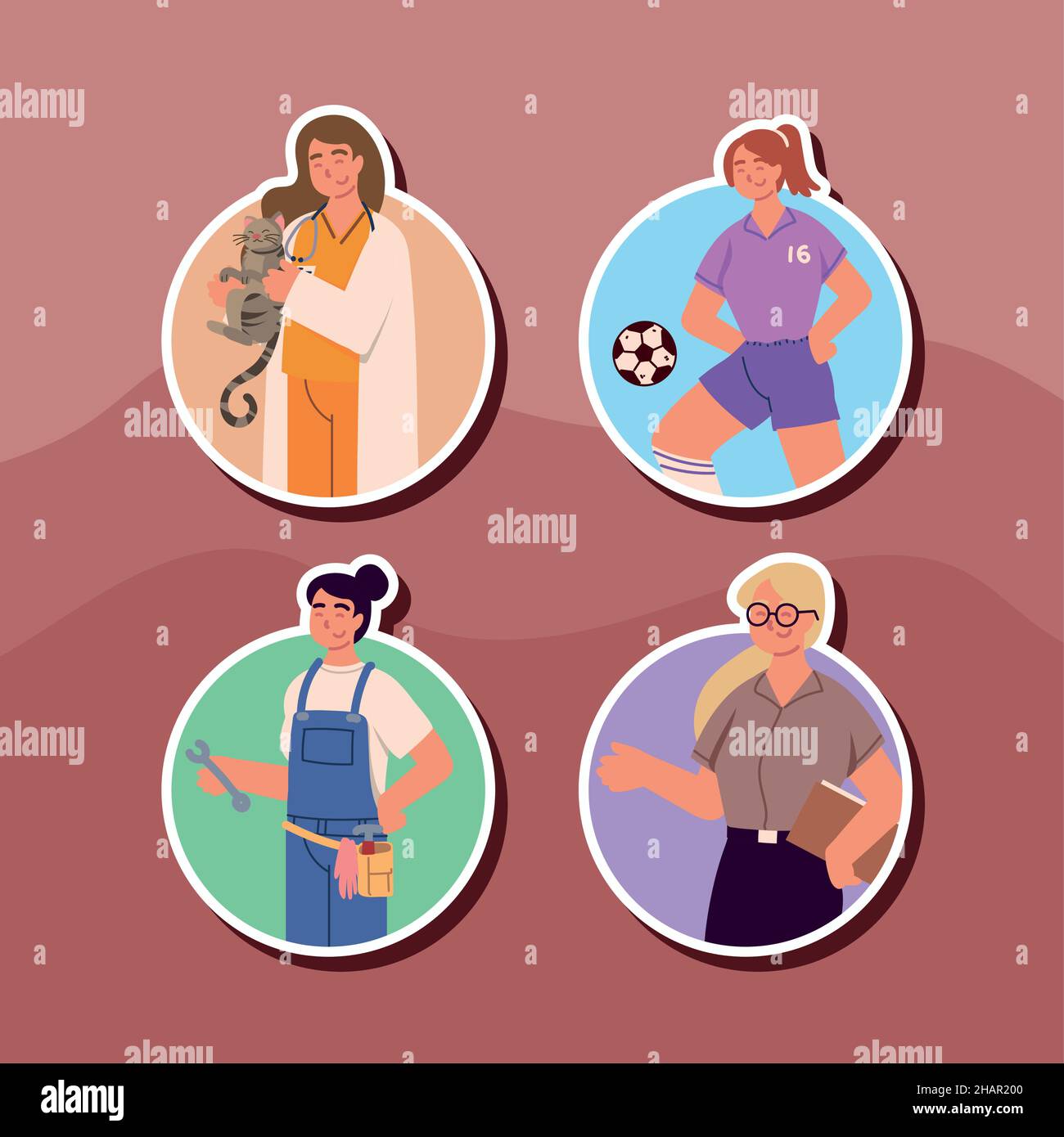 set of women workers Stock Vector Image & Art - Alamy