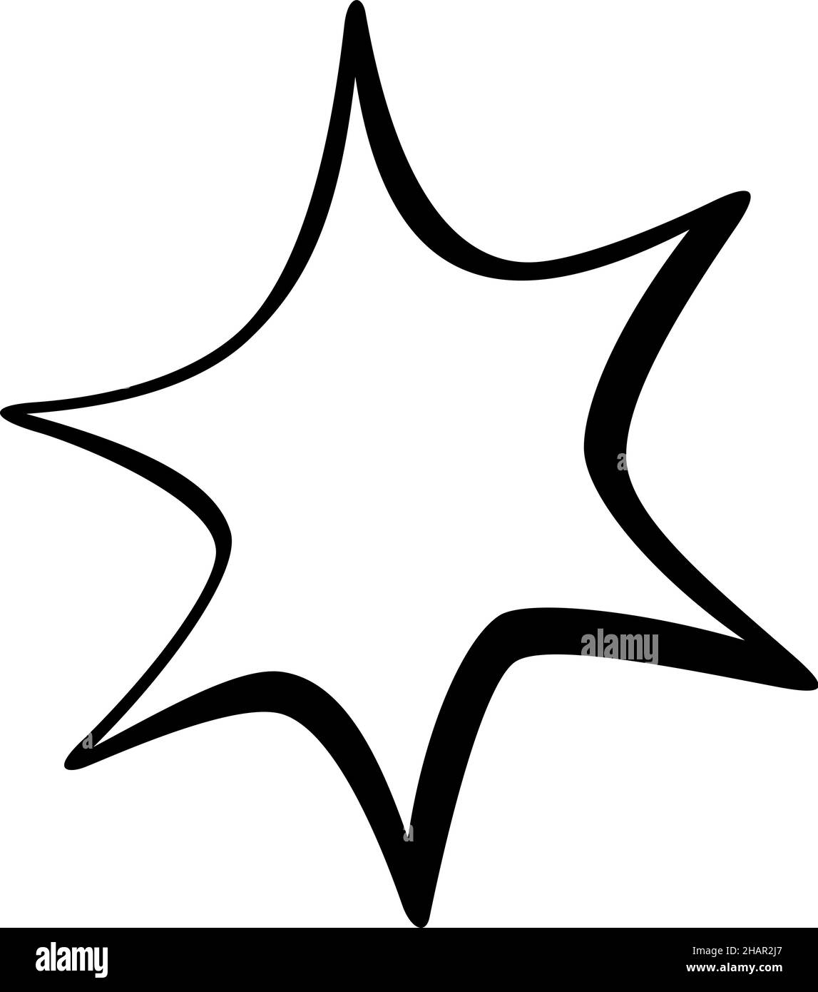 Comic star icon. Sound burst effect in line style Stock Vector Image ...