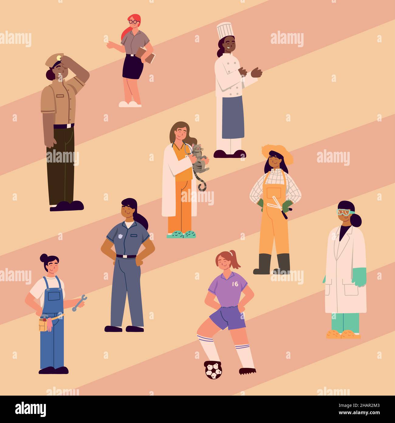 icon set women workers Stock Vector Image & Art - Alamy