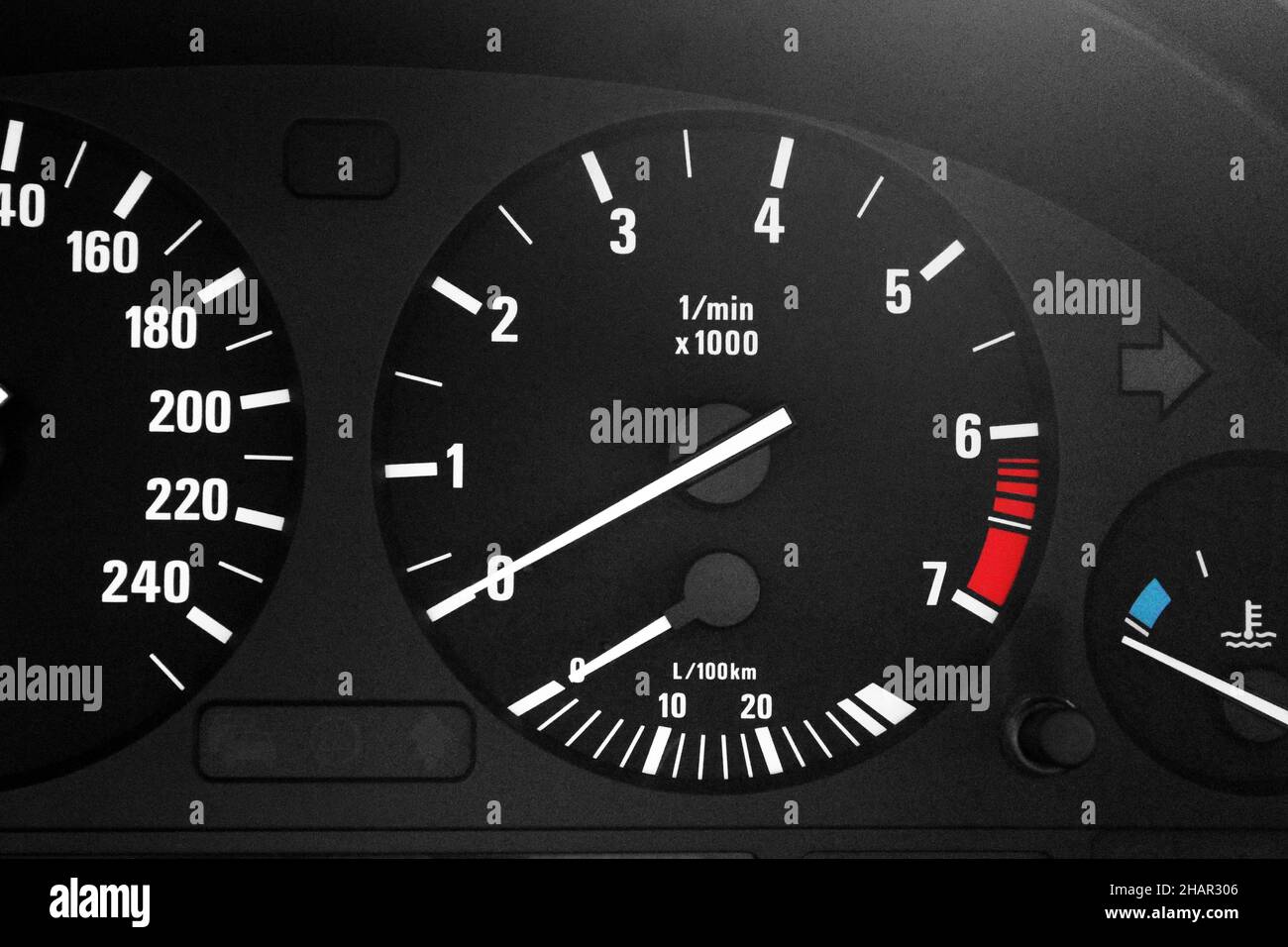 Car dashboard, illuminated panel, speed display Stock Photo - Alamy