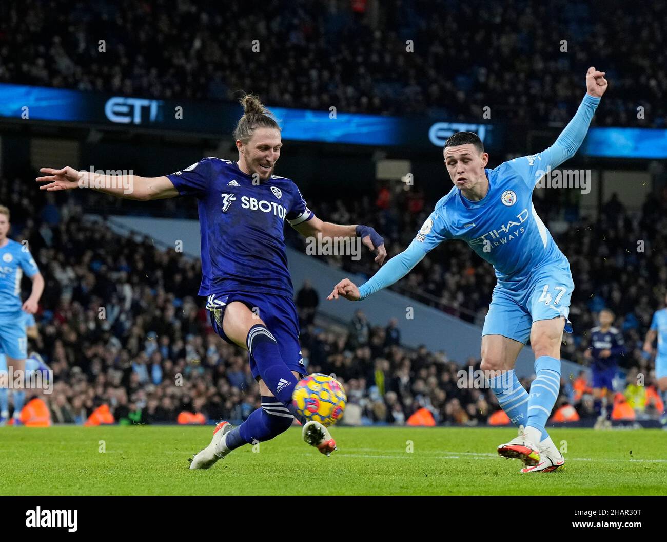 Manchester, England, 14th December 2021. Luke Ayling of Leeds United ...
