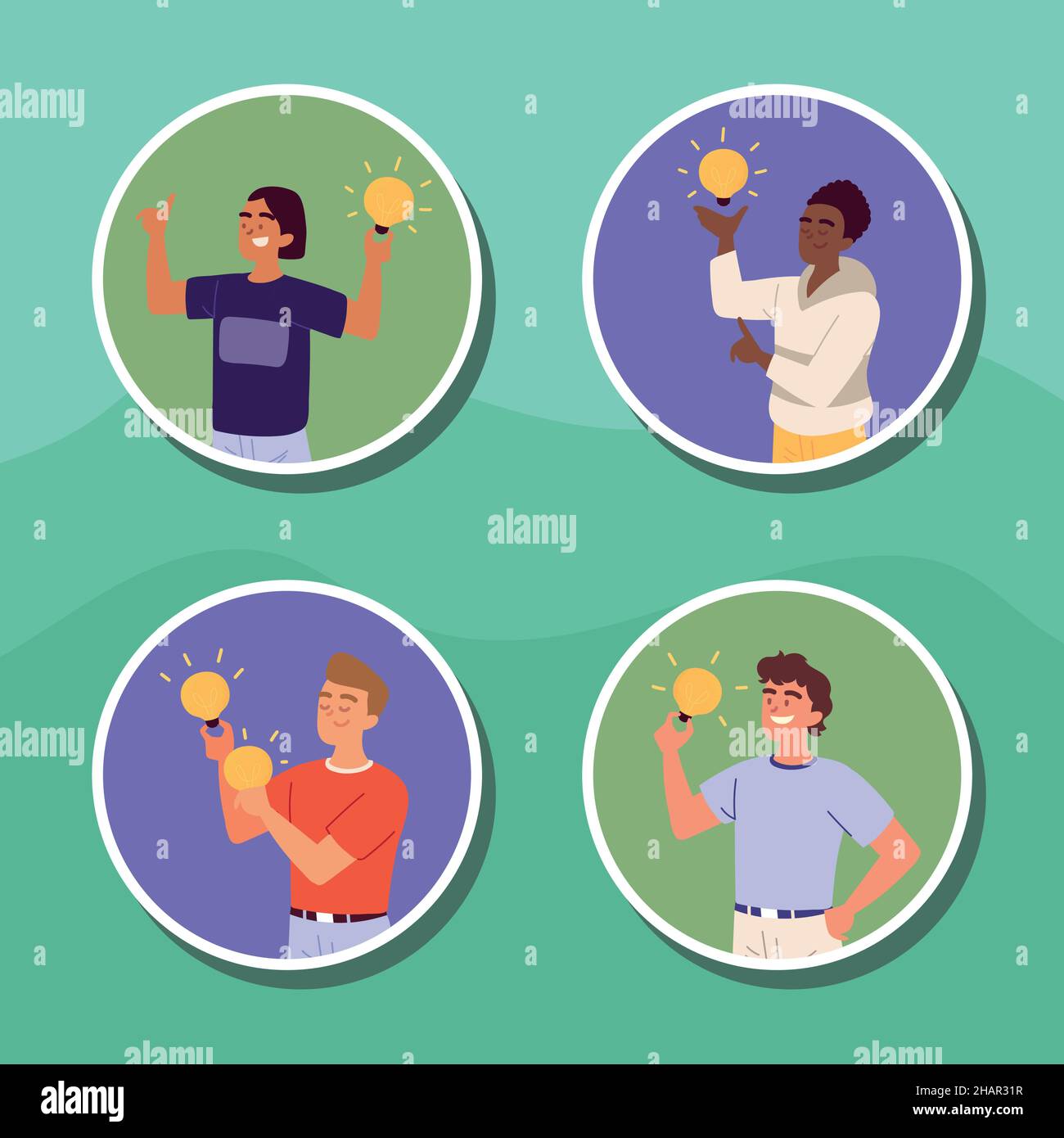 set of men and idea Stock Vector Image & Art - Alamy