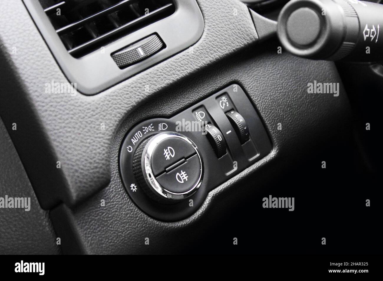 Car interior luxury service. Car interior details Stock Photo - Alamy