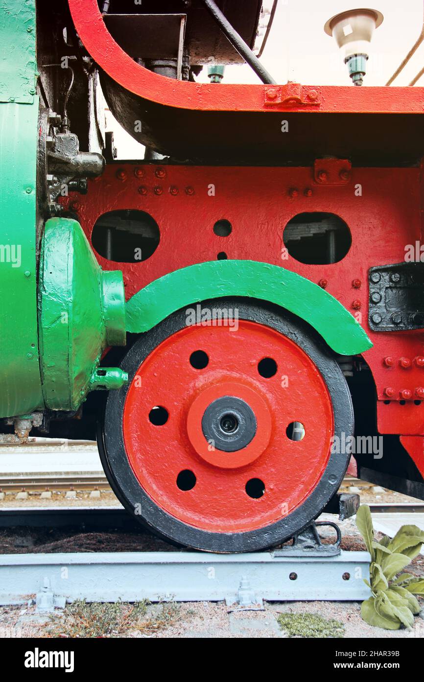 Train close up. View of the train from below Stock Photo - Alamy