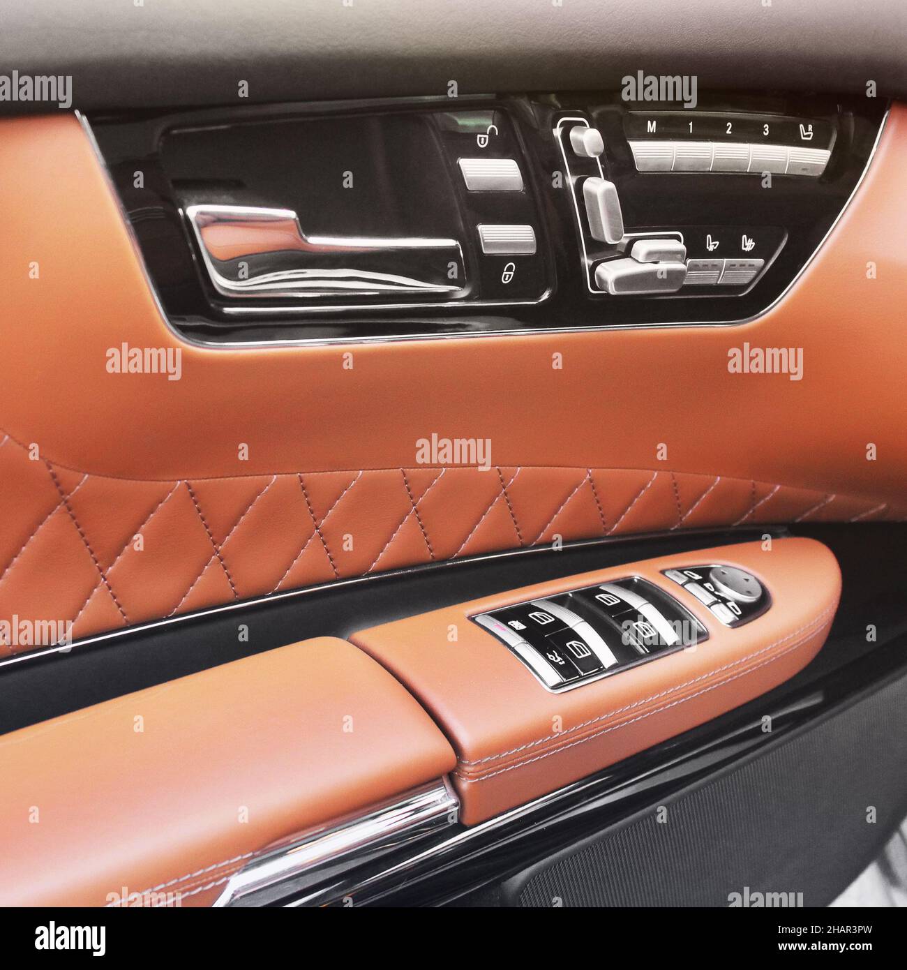 Car interior luxury service. Car interior details Stock Photo - Alamy