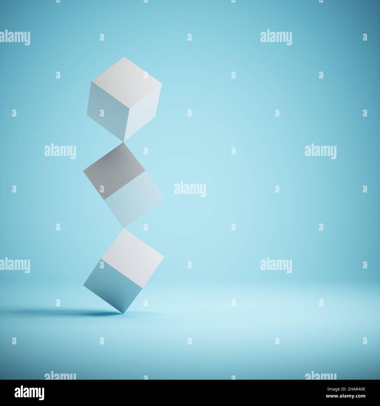 Box balance concept. 3d rendering illustration Stock Photo - Alamy