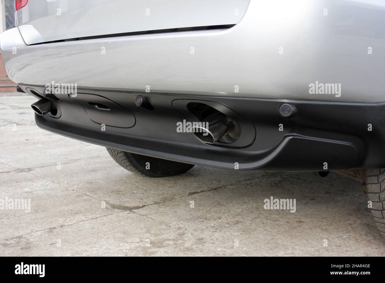 Car exhaust pipes Stock Photo - Alamy