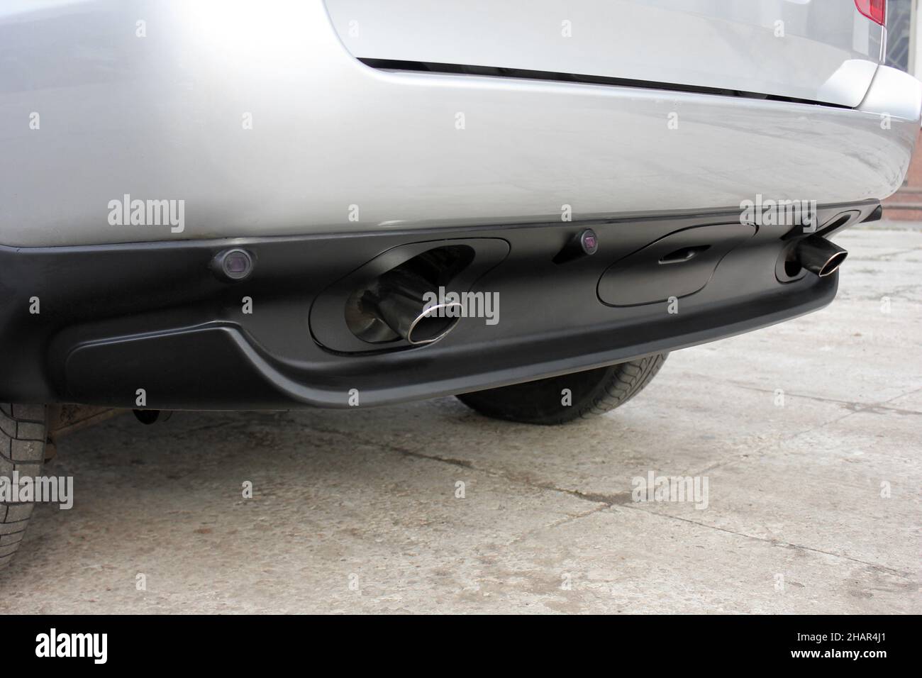 Car exhaust pipes Stock Photo - Alamy