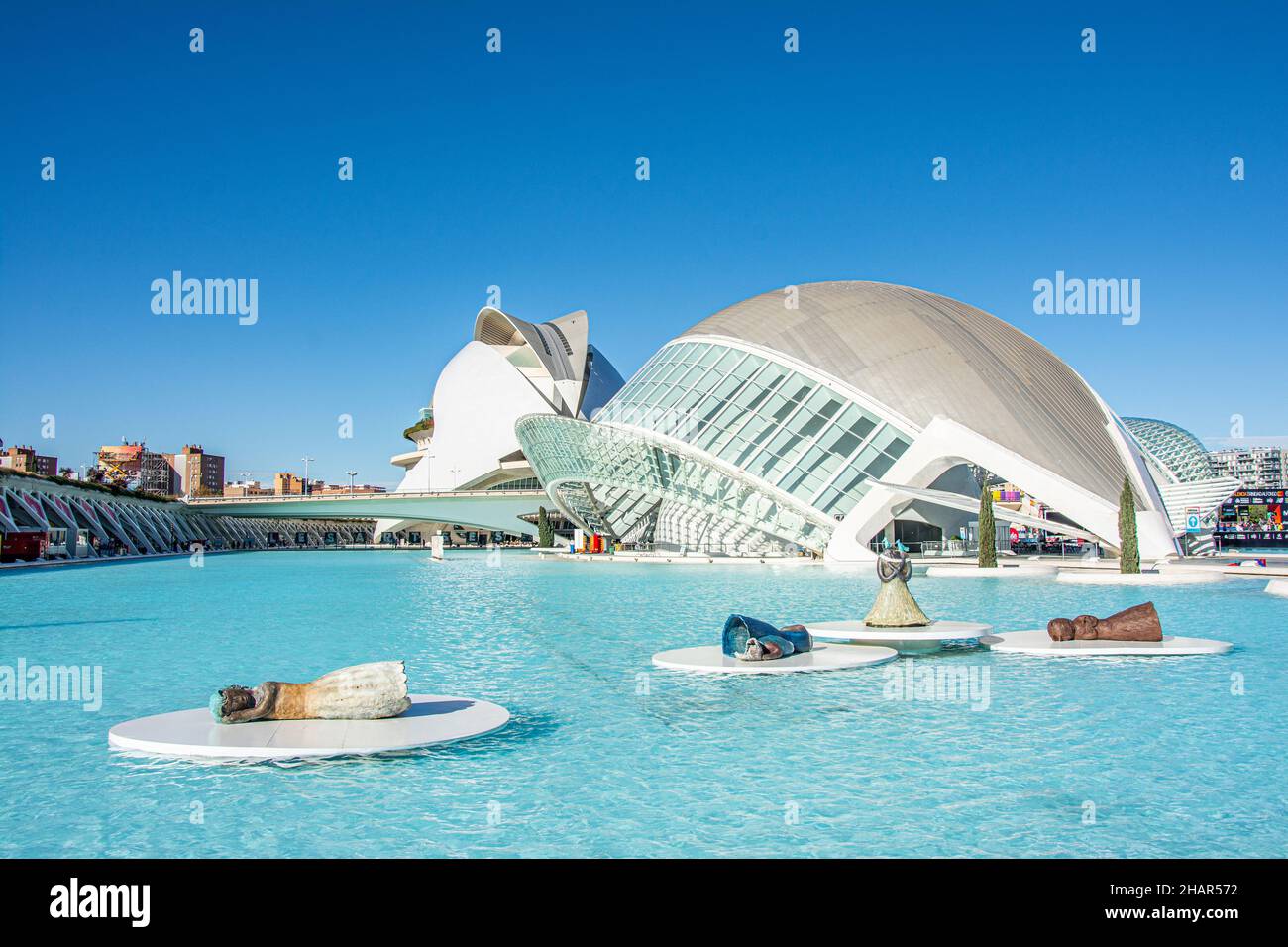 "Valencia, Spain - December 4th 2021: Hemispheric building in the City ...