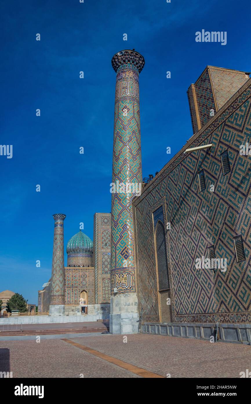 Buildings of the Registan square in Samarkand, Uzbekistan Stock Photo ...