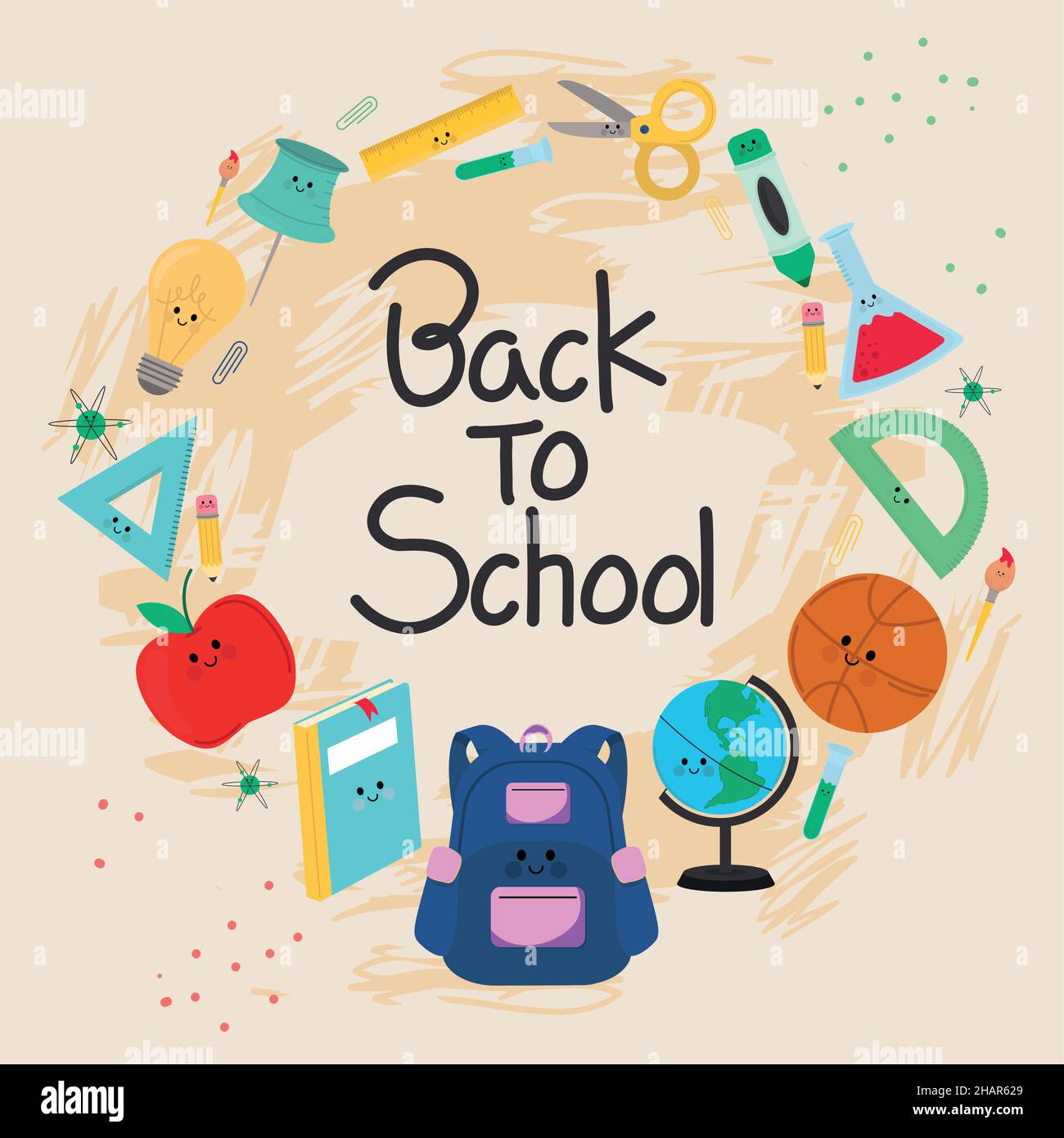 back to school cute kawaii Stock Vector Image & Art - Alamy