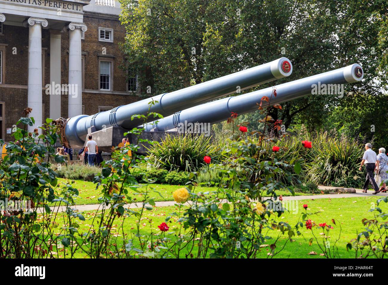 LONDON, GREAT BRITAIN - SEPTEMBER 19, 2014: These are naval artillery ...