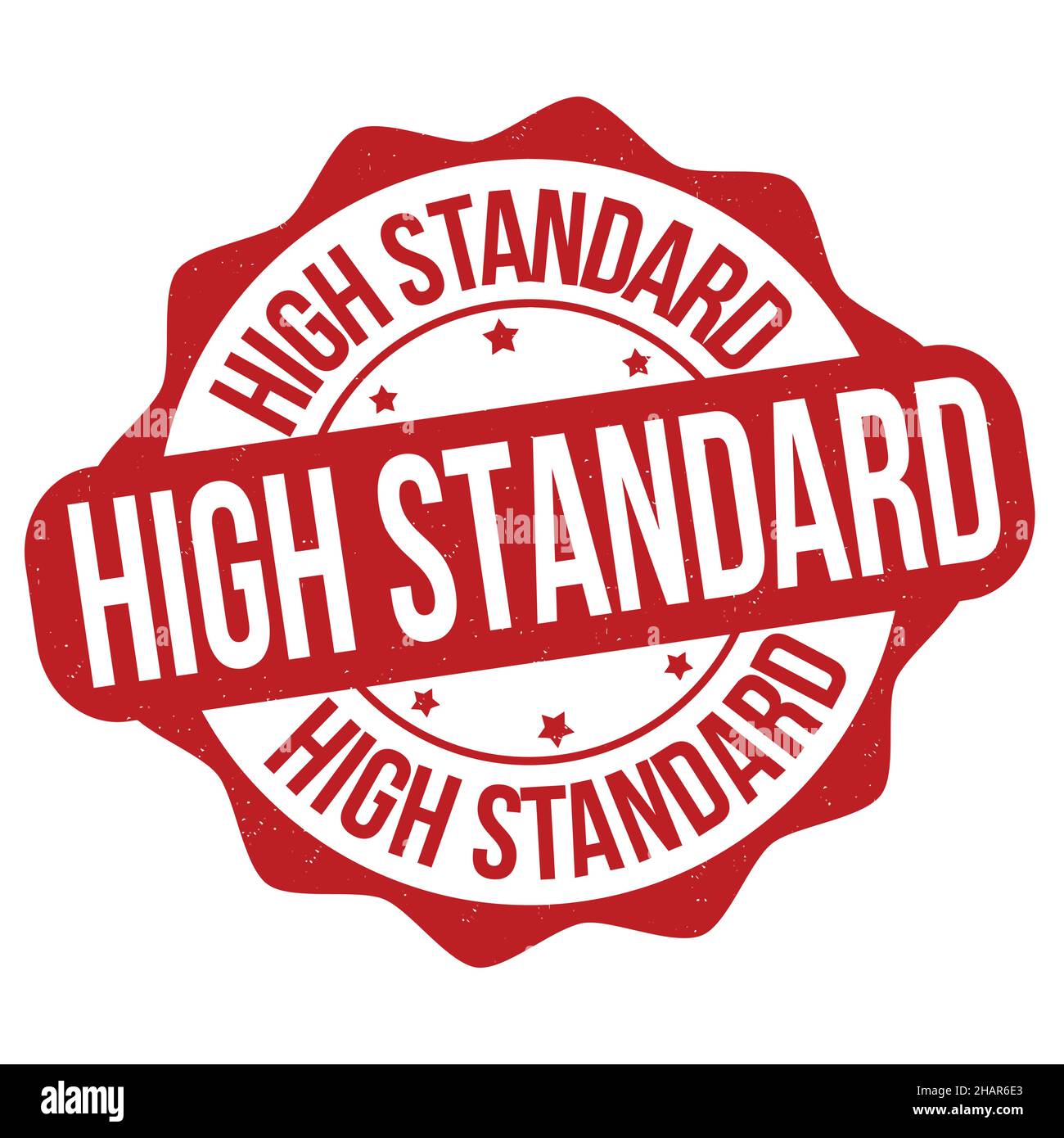 High standard grunge rubber stamp on white background, vector ...