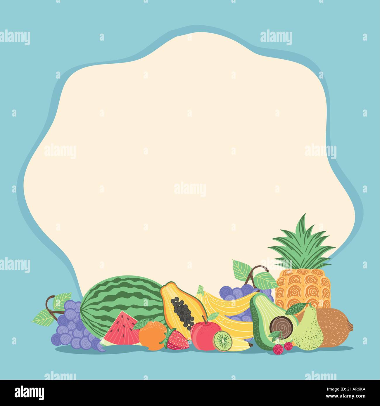 mixed fruits badge Stock Vector Image & Art - Alamy