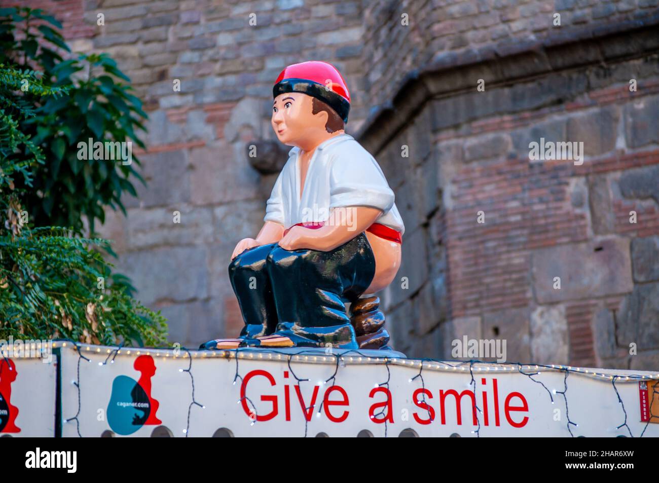 Christmas caganer statue, figurine of pesebre, man pooping Stock Photo ...