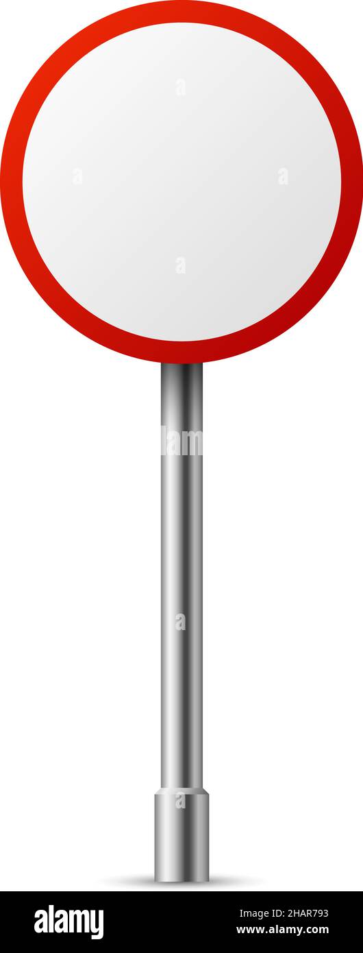 Road closed sign. Realistic blank red circle Stock Vector Image & Art ...