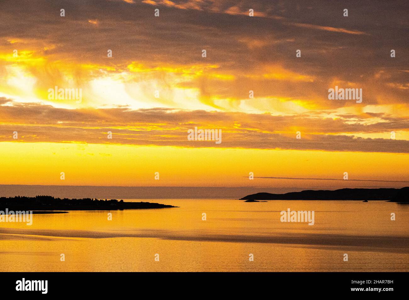 Sunset across Loch Ewe from the southern side, by the B8057, Wester ...