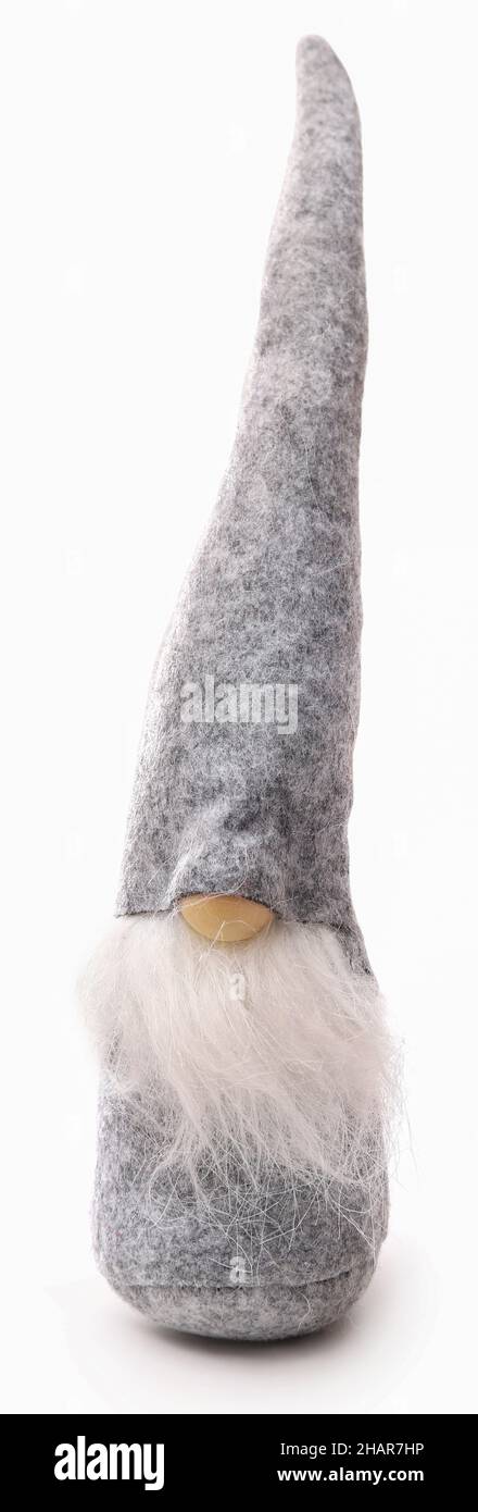 Gray Santa claus over white background Stock Photo - Alamy