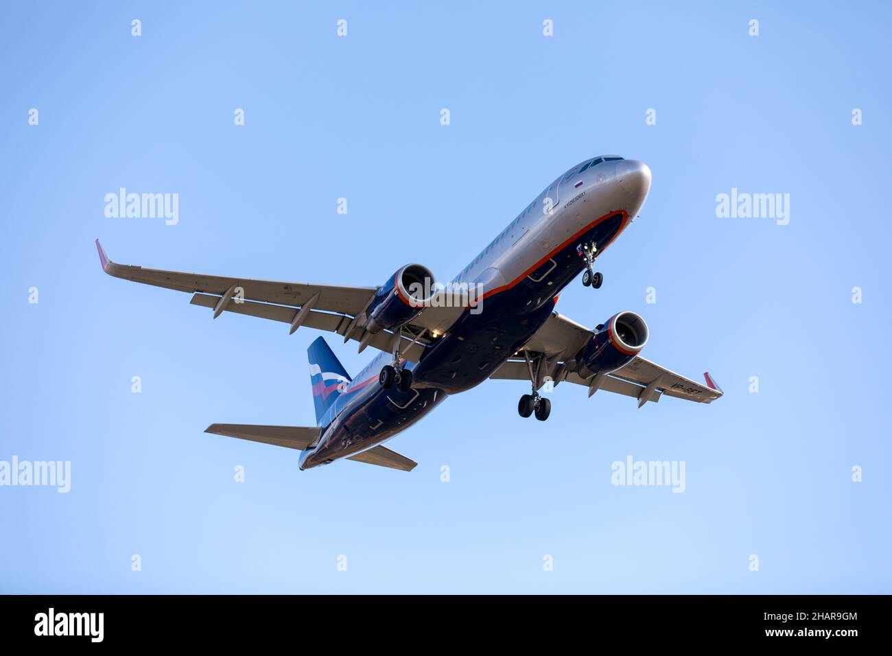 Aeroflot Airbus A320 Registration VP-BET. Plane take off or landing in ...