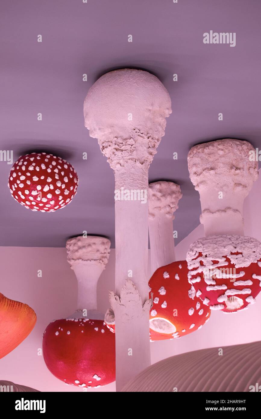 Milan, Italy: Details of Upside Down Mushroom Room, part of the project ...