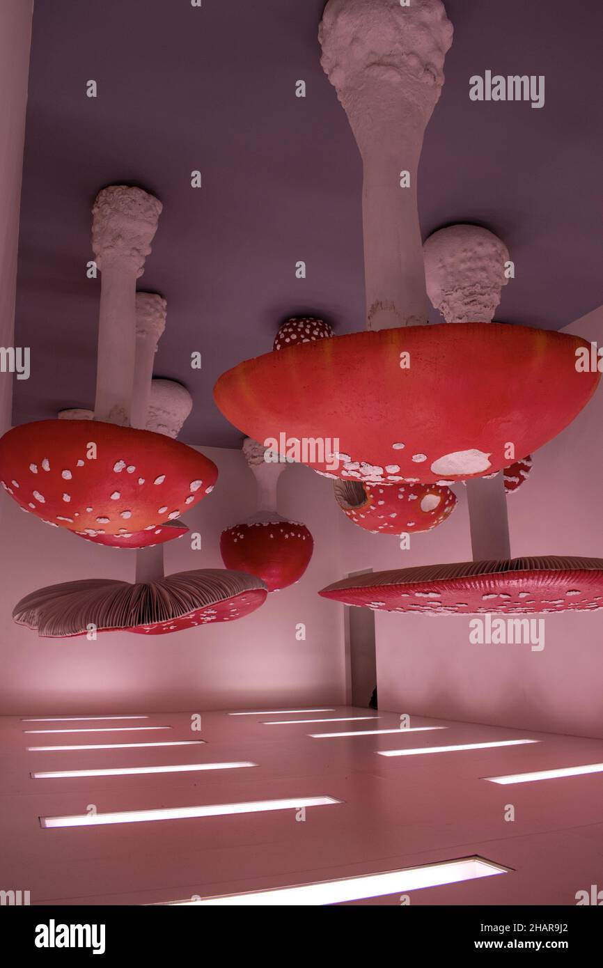 Milan, Italy: Details of Upside Down Mushroom Room, part of the project ...