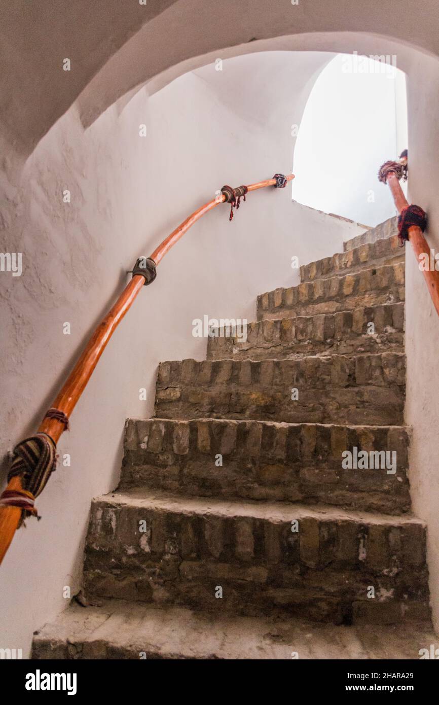 Stairway of Char Minar building in Bukhara, Uzbekistan Stock Photo - Alamy