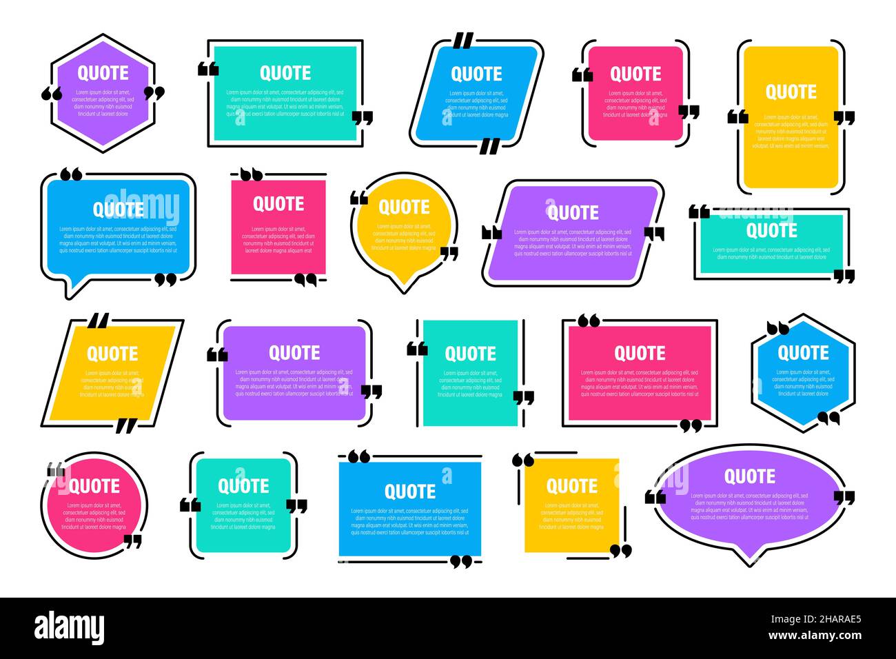 Quotation marks title Stock Vector Images - Alamy