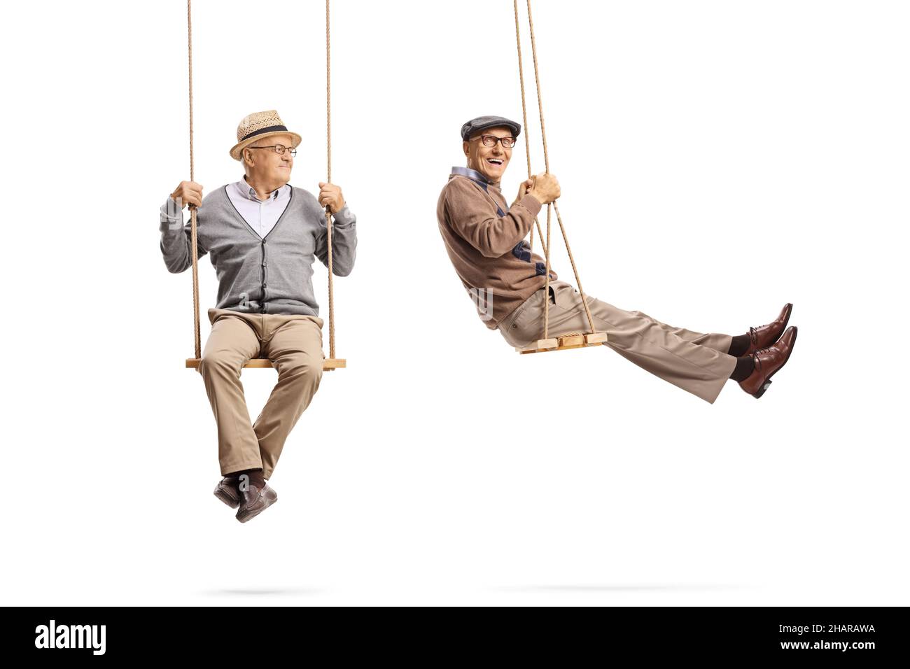 Elderly swinging on playground adult hi-res stock photography and ...