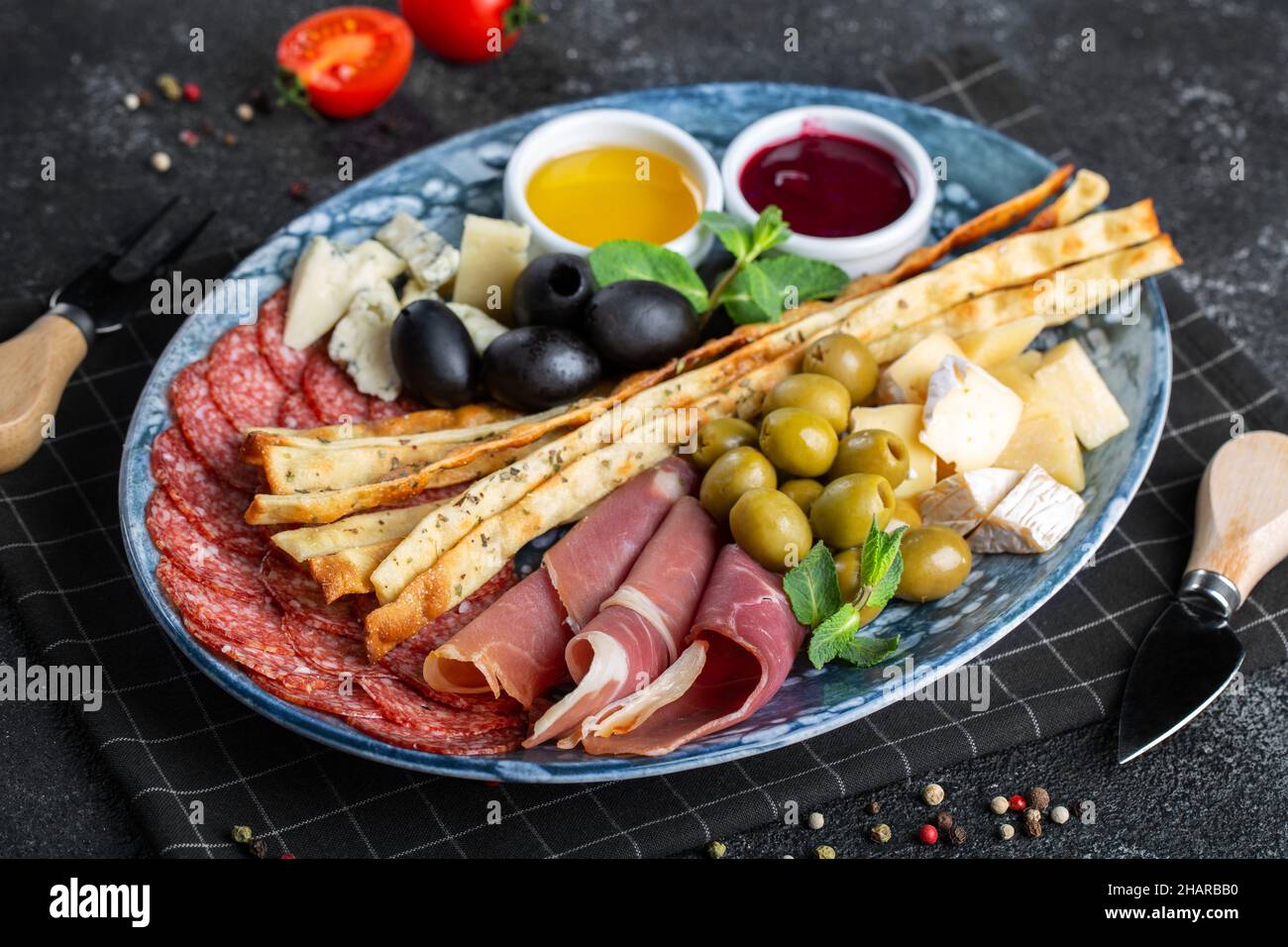 Table assortment appetizers on hi-res stock photography and images - Alamy