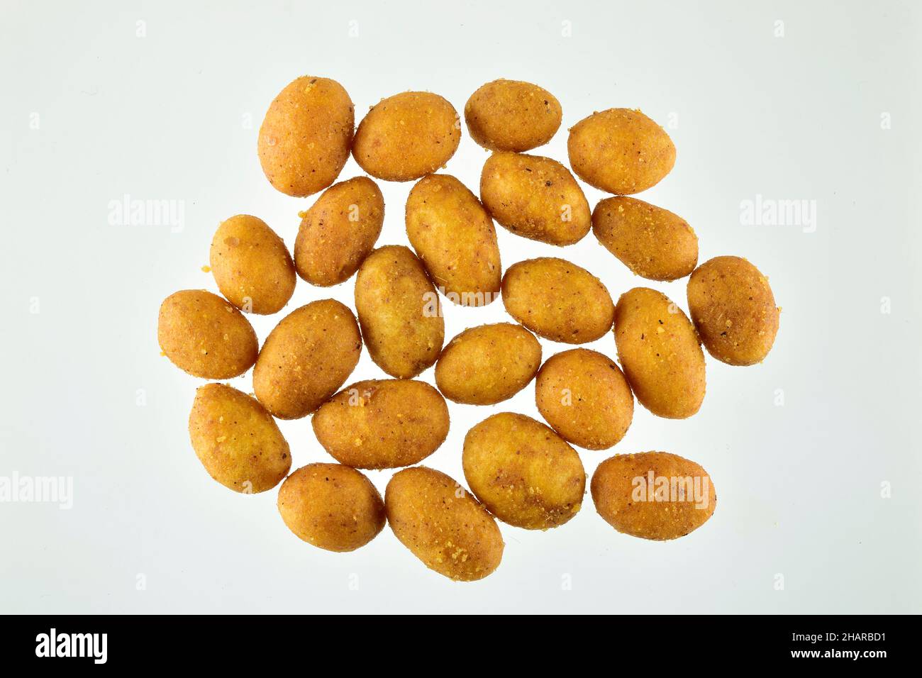 Top View of Spicy Coated Peanuts Stock Photo - Alamy